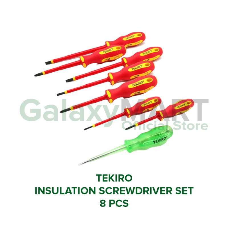 Jual TEKIRO Insulation Screwdriver / Obeng Listrik SET 8 PCS di Seller ...