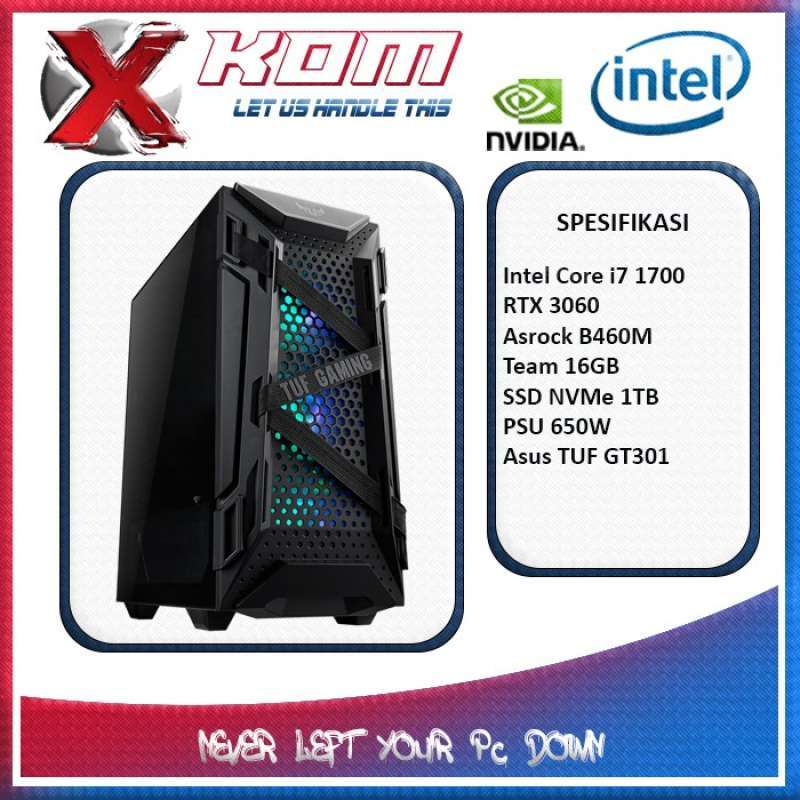 Promo PC Gaming Komputer Rakitan PRO intel i7 10700 RTX 3060 Diskon 23% di Seller Gigaba Store ...