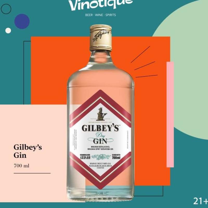Promo Gilbeys Gin Minuman Alkohol 700ml Diskon 5% Di Seller Vinotique ...