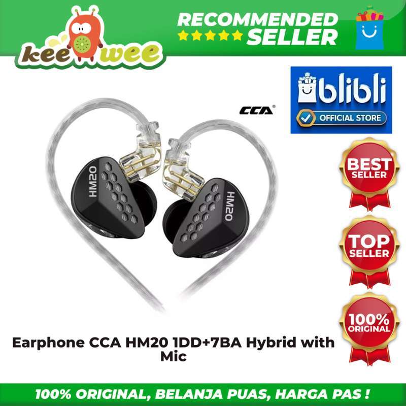 Jual Earphone CCA HM20 1DD+7BA Hybrid with Mic di Seller Keewee Shop ...