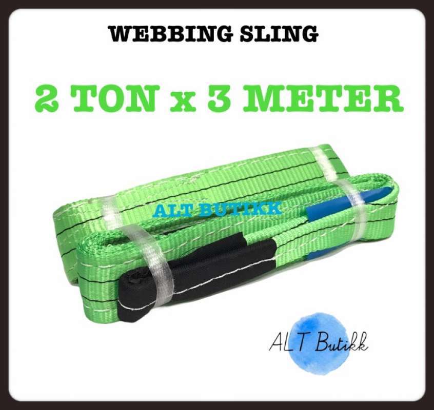 Promo WEBBING SLING 2 TON X 3 METER | TALI ANGKAT | WEBING BELT 2T x 3M ...
