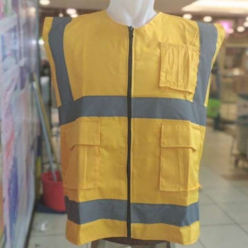 Promo Rompi Safety Proyek Drill Kuning / Rompi Safety Vest / Rompi ...
