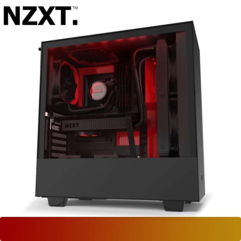 Promo NZXT H510i Matte Black/Red | Compact Mid-Tower Case with RGB ...