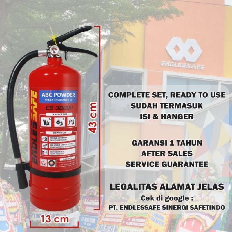 Promo Apar 3Kg Isi Abc Powder Komplit Set /Fire Extinguisher/ Tabung ...