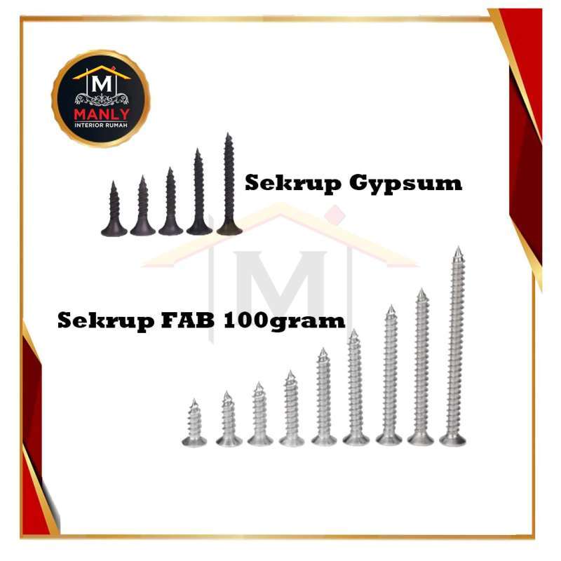 Jual Skrup Sekrup Triplek Fab 100 Gram / Sekrup Triplek & Kayu Gypsum ...