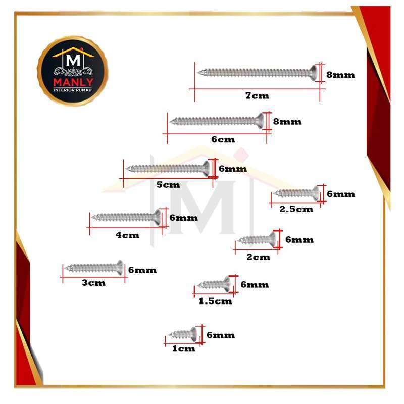 Jual Skrup Sekrup Triplek Fab 100 Gram / Sekrup Triplek & Kayu Gypsum ...
