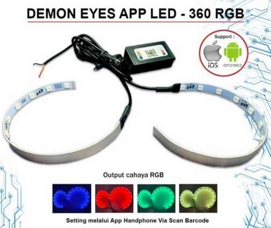 Jual Demon Eye RGB APP Devil eyes Lampu led 360 shroud biled android ...