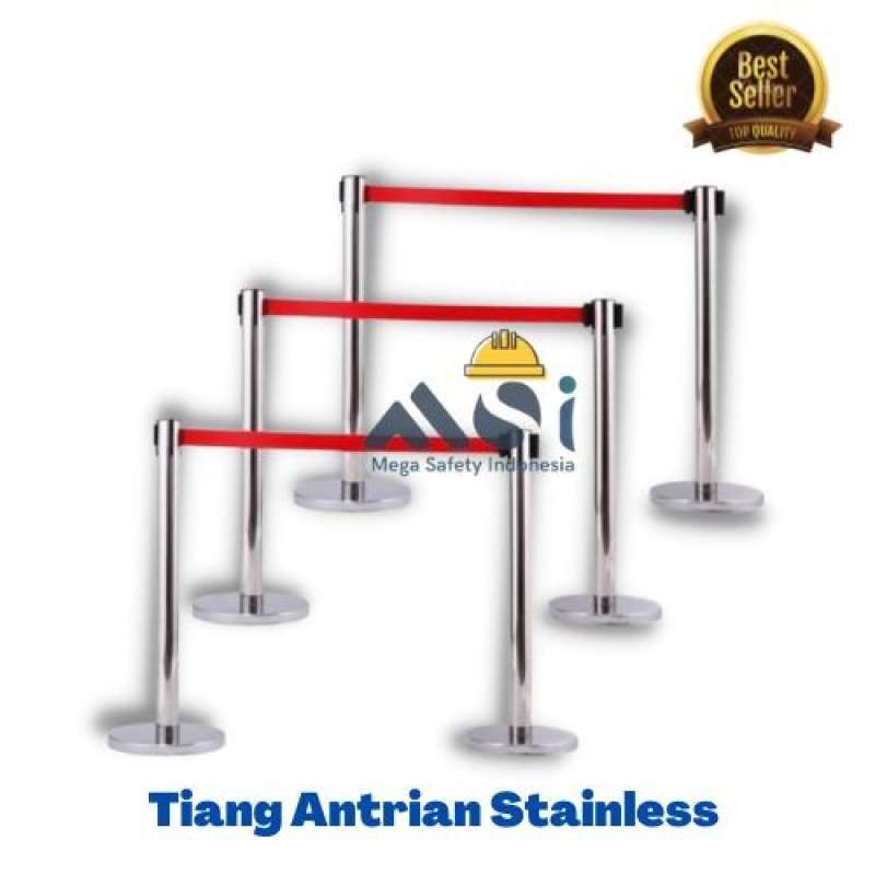 Promo 1 Set Queue Line Tiang Antrian Stainless Diskon 23% Di Seller Jitsian Store - Kalibata ...
