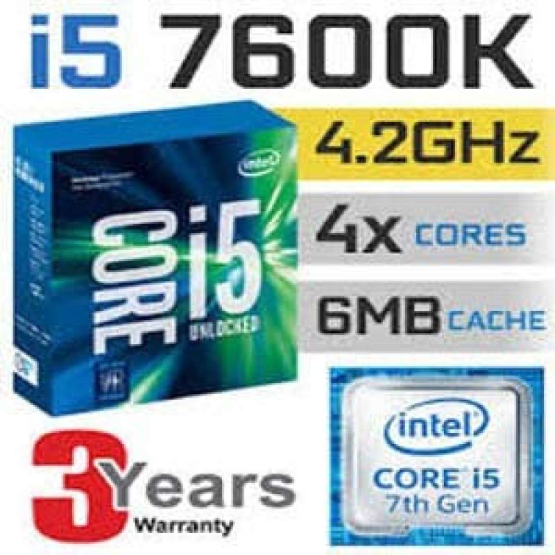 Promo Intel Processor Core i5 7600K 6M Cache Up To 4.1Ghz BOX Diskon 23 ...