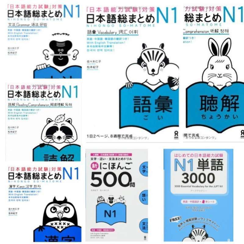 Promo 7 Buku Nihongo So-Matome Shin 500 Mon Essential Vocabulary Jlpt N1... Diskon 23% di Seller ...
