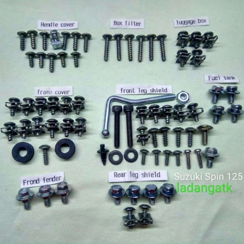 Jual Baut Suzuki Spin 125 / Mur / Skrup Clip / Sekrup Klip / Baut Klip ...