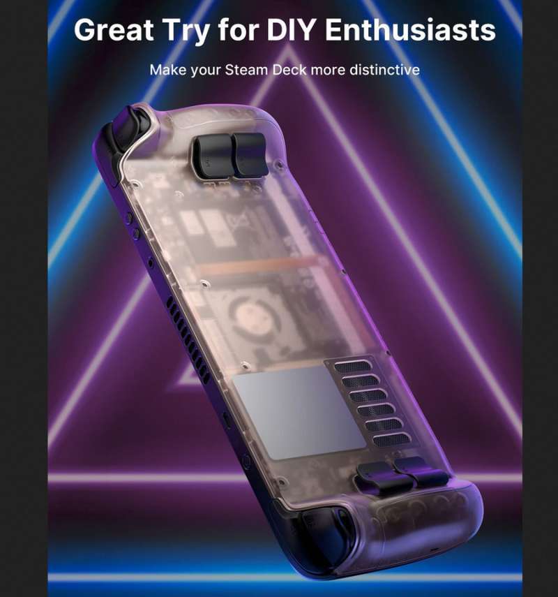 Jual JSAUX Transparent Back Plate for Steam Deck Clear Backplate ...