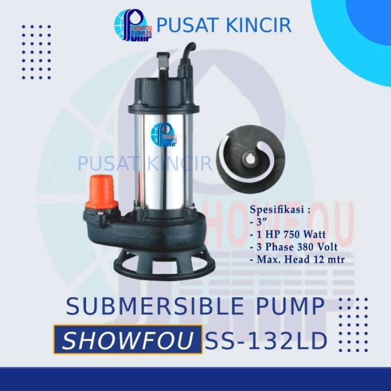 Promo SHOWFOU SUBMERSIBLE PUMP SS-132LD 1 HP 3 Phase 750 Watt 3 Inch ...