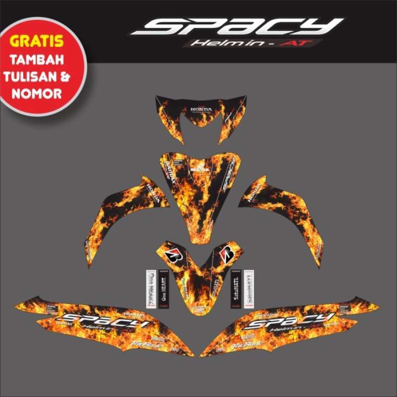 Jual Sticker Striping Decal Stiker Motor Kustom Honda Spacy Full Body ...