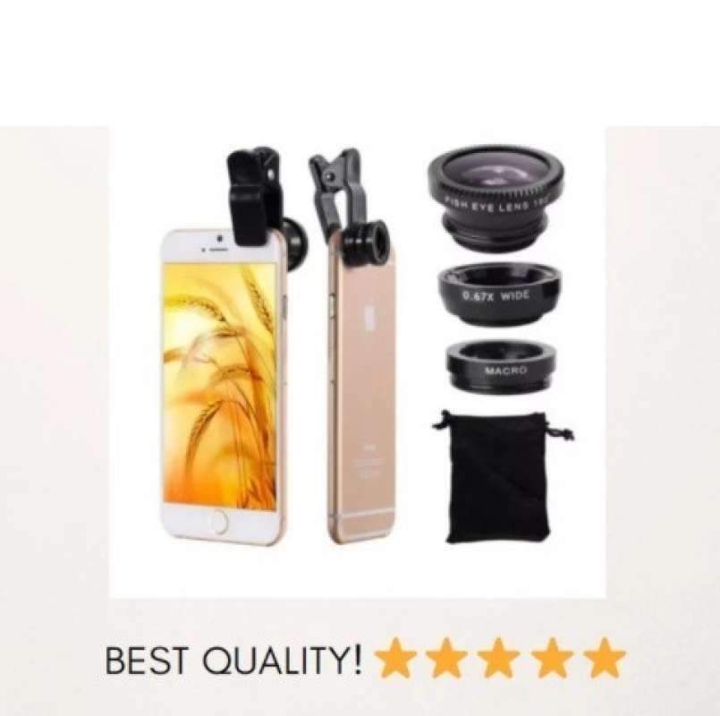 Promo Free Pouch - Lensa Zoom Hp 3 In 1. Fish Eye, Ultra Wide, Macro ...
