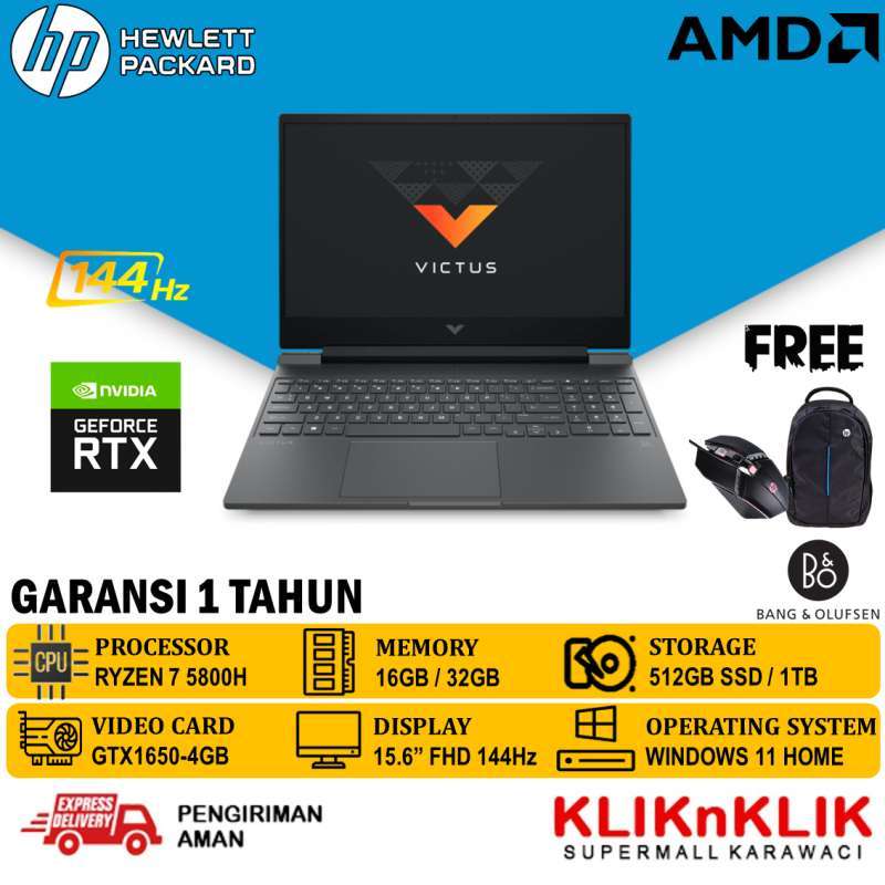 Jual HP VICTUS 15 RTX3050TI Ryzen 7 5800H 16GB 1TB SSDFHD IPS 144Hz ...