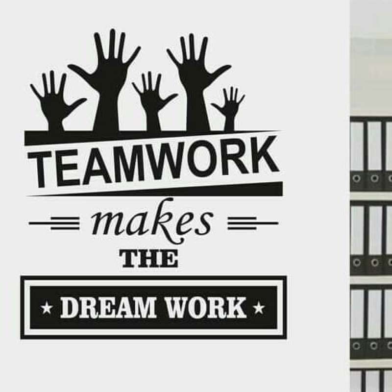 Promo Sticker Team Work Dream Work Wall Stiker Kaca Dingding Rumah ...
