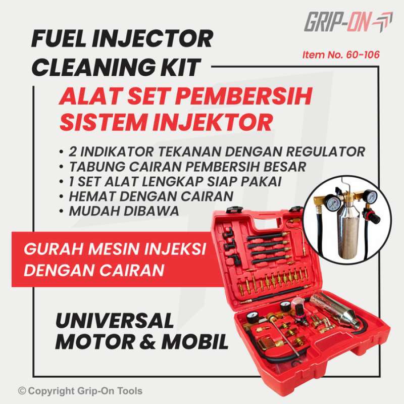 Promo Grip-On Fuel Injector Cleaning Kit Alat Set Pembersih Sistem ...