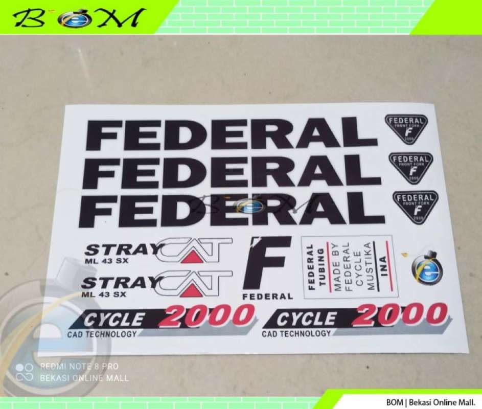 Promo Striping Stiker Decal Transparan Sepeda Federal Stray Cat Ml 43 ...
