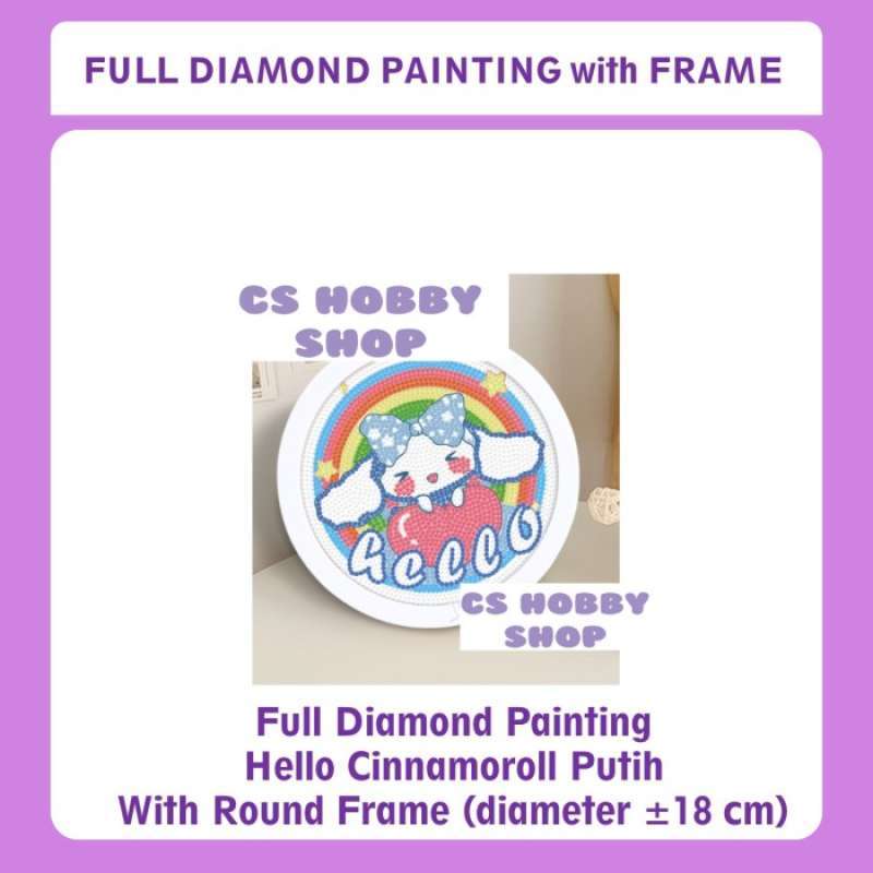 Promo Diamond Painting Dengan Frame Bulat Sanrio Cinnamoroll Diy Anak ...