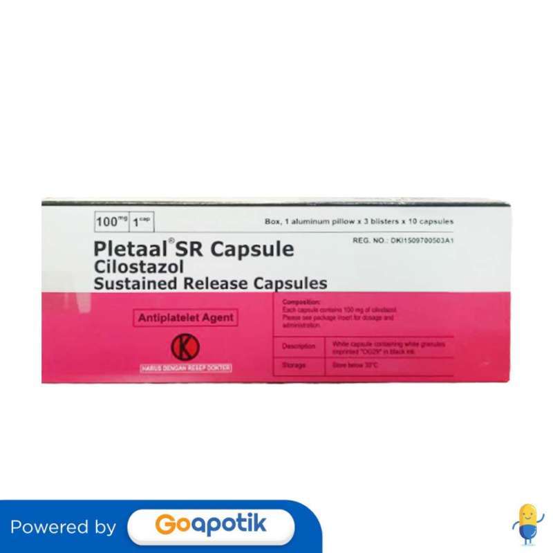 Jual Pletaal Sr 100 Mg Box 30 Tablet Di Seller Apotek Sehat Kota Batu ...