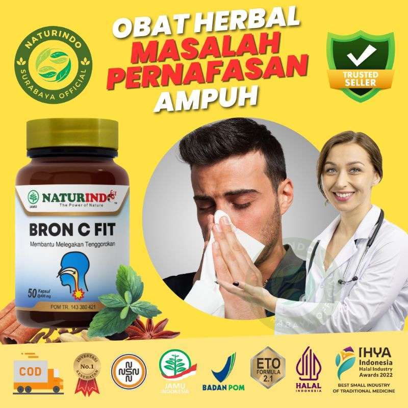 Promo BRON C FIT Herbal Pneumonia TBC Sinusitis Paru Perokok Aktif ...