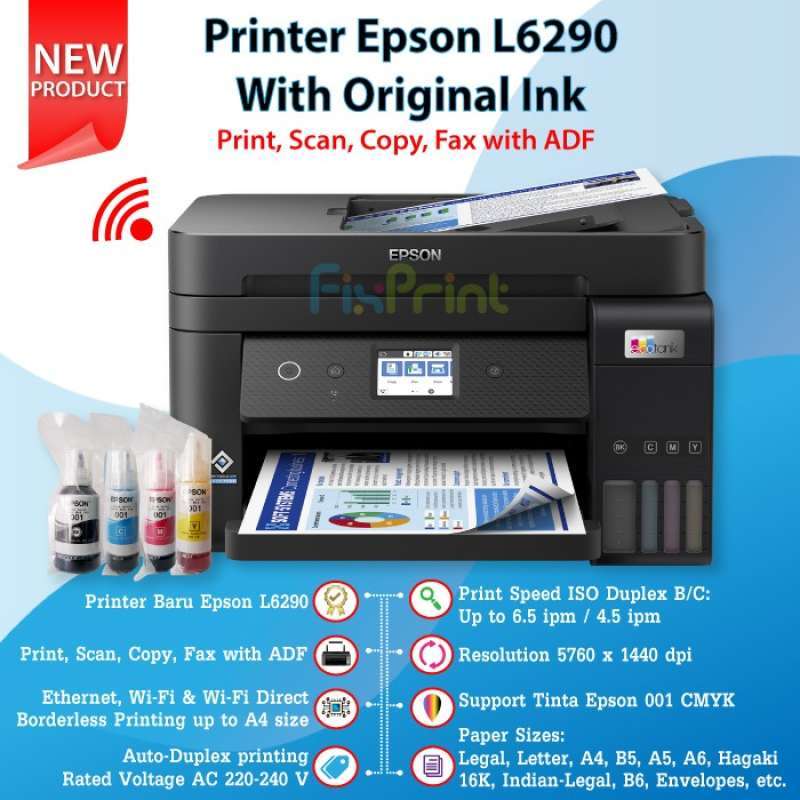 Promo Printer Epson Ecotank L6290 A4 Wi-Fi Duplex All-In-One Ink Tank ...