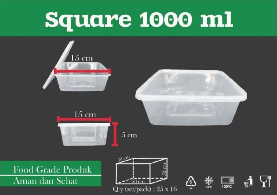 Jual Kotak Makan Plastik 1000Ml 1 Dus Thinwall/Kotak Plastik/Tempat ... Jual Kotak Makan Plastik 1000Ml 1 Dus Thinwall/Kotak Plastik/Tempat ...