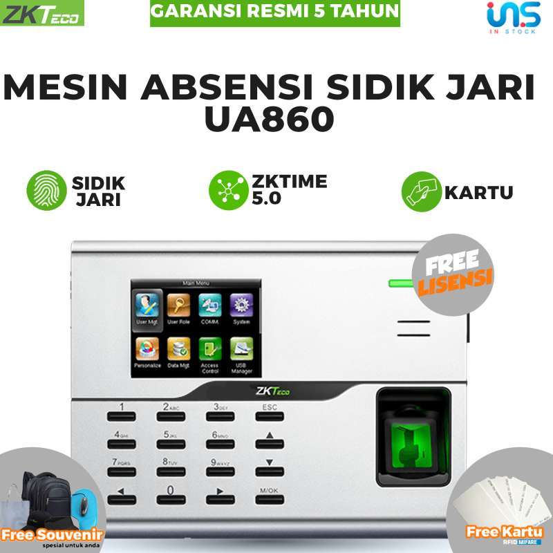 Jual Mesin Absensi Fingerprint & Mesin Akses Kontrol ZKTECO UA860 Bisa ...