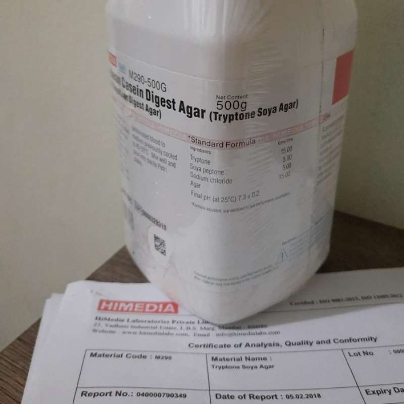 Jual Ecer 100 Gram Repacking Tryptone Soya Agar || Tryptic Soy Agar ...