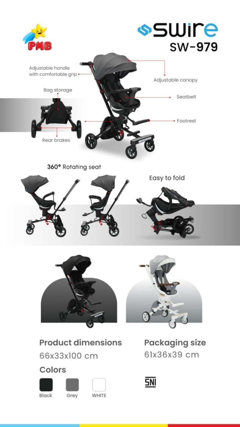 Jual Sw 979 Magic Stroller Swire Sw979 - Abu Di Seller Sinar Toys Store ...