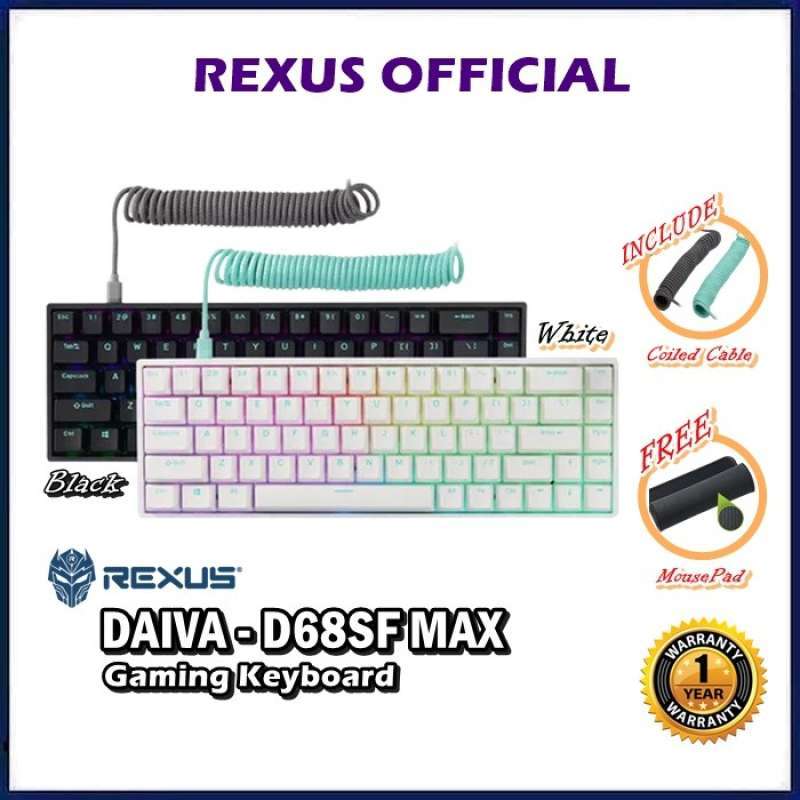 Promo Rexus Daiva D68SF Max Wireless Mechanical Gaming Keyboard D68 SF ...