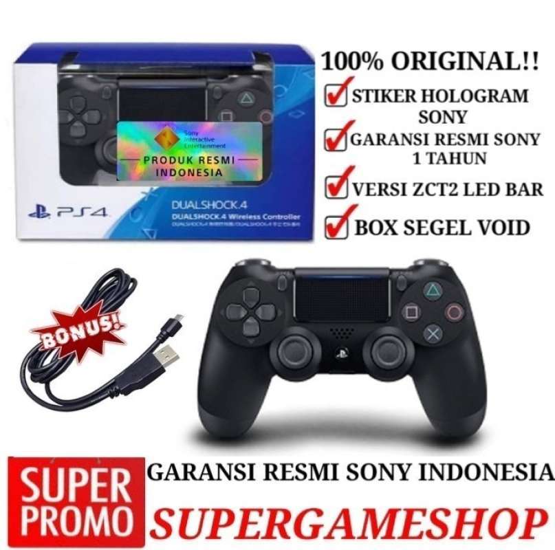 Promo Dualshock 4 Wireless Controller (Joystick PS4 Original - Hitam ...