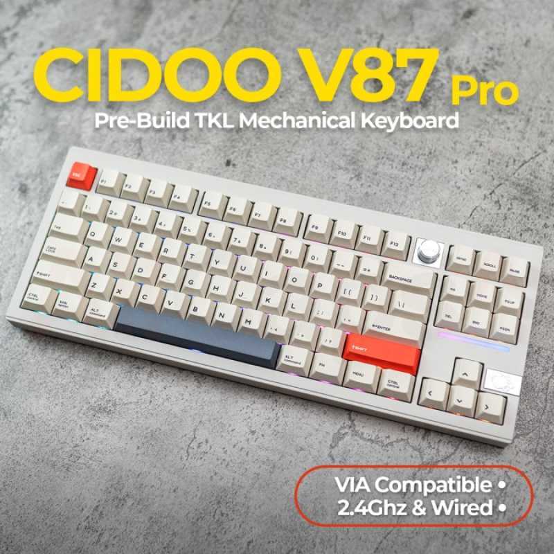 Promo CIDOO V87 PRO - TKL 87 Keys Hotswappable Mechanical Keyboard ...
