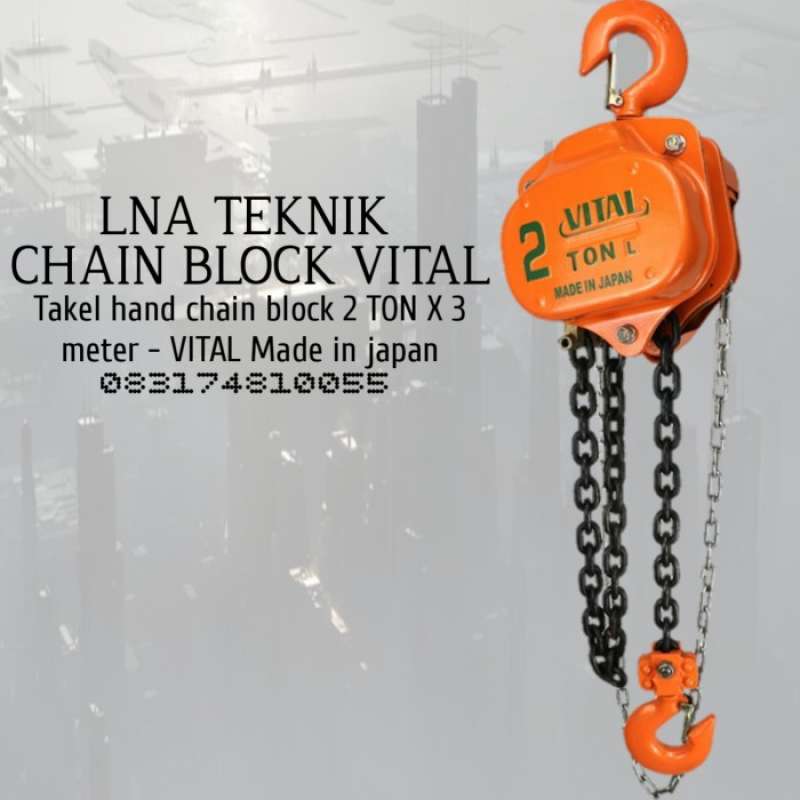 Promo Takel hand chain block 2 TON X 3 meter - VITAL Made in japan ...