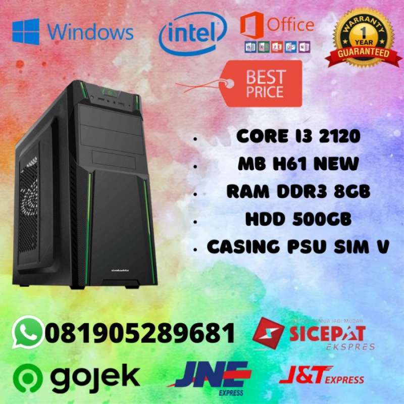 Promo CPU RAKITAN I3 2120 RAM 8GB MB H61 NEW Diskon 23% di Seller Hexana Store - Kalibata, Kota ...