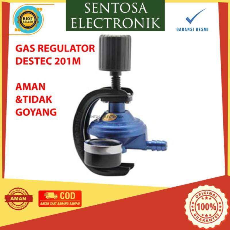 Jual Destec COM-201M Regulator Double Safety Lock - Dilengkapi Meteran ...