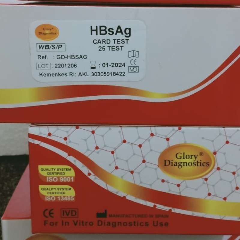 Promo Test Hbsag Hepatitis B Wb/S/P Tipe Card/Cassete Glory Diagnostics ...