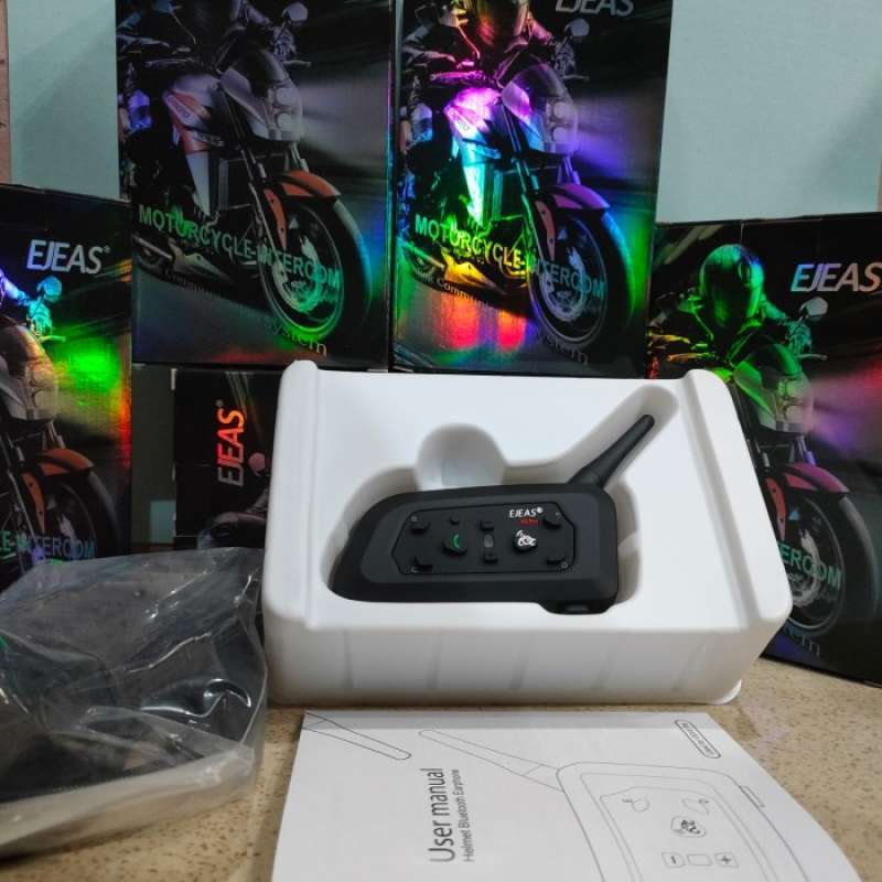 Promo Intercom Ejeas V6 Pro Ejeas Bluetooth Helm Headset Diskon 23% di ...