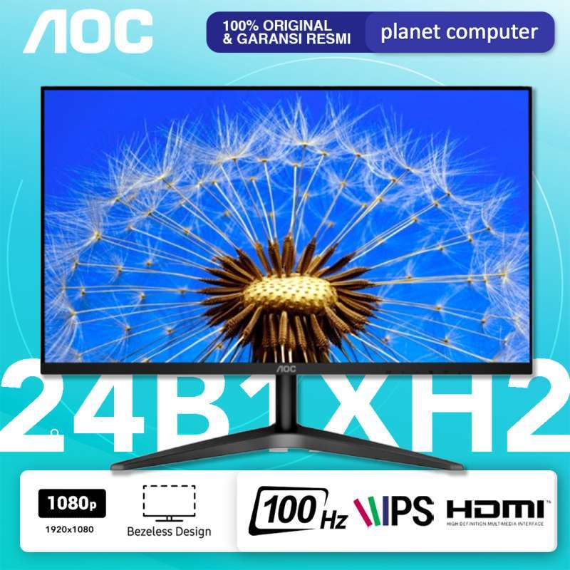 Jual Monitor LED AOC 24B1XH2 Super Slim Monitor 23.8 IPS 100Hz FHD 4ms ...