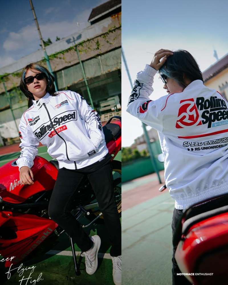 Jual Rollingspeed Nascar Jacket Class White | Jaket Motor Putih di Seller Rolling Speed Official ...