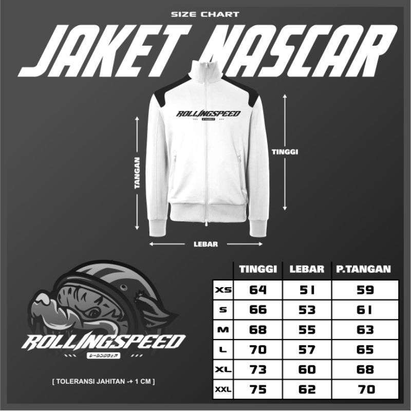 Jual Rollingspeed Nascar Jacket Class White | Jaket Motor Putih di ...