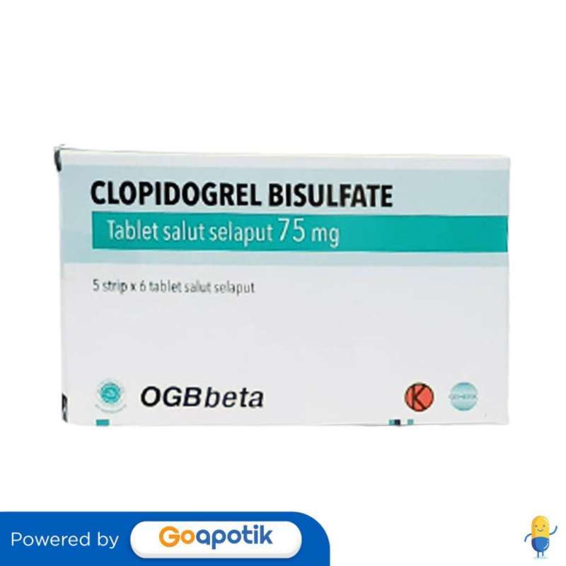 Jual Clopidogrel Bisulfate Ogb Beta 75 Mg Box 30 Tablet Di Seller ...