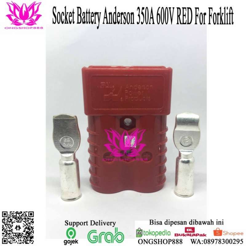 Promo Socket battery Anderson 350A Red for forklift Diskon 23% di ...