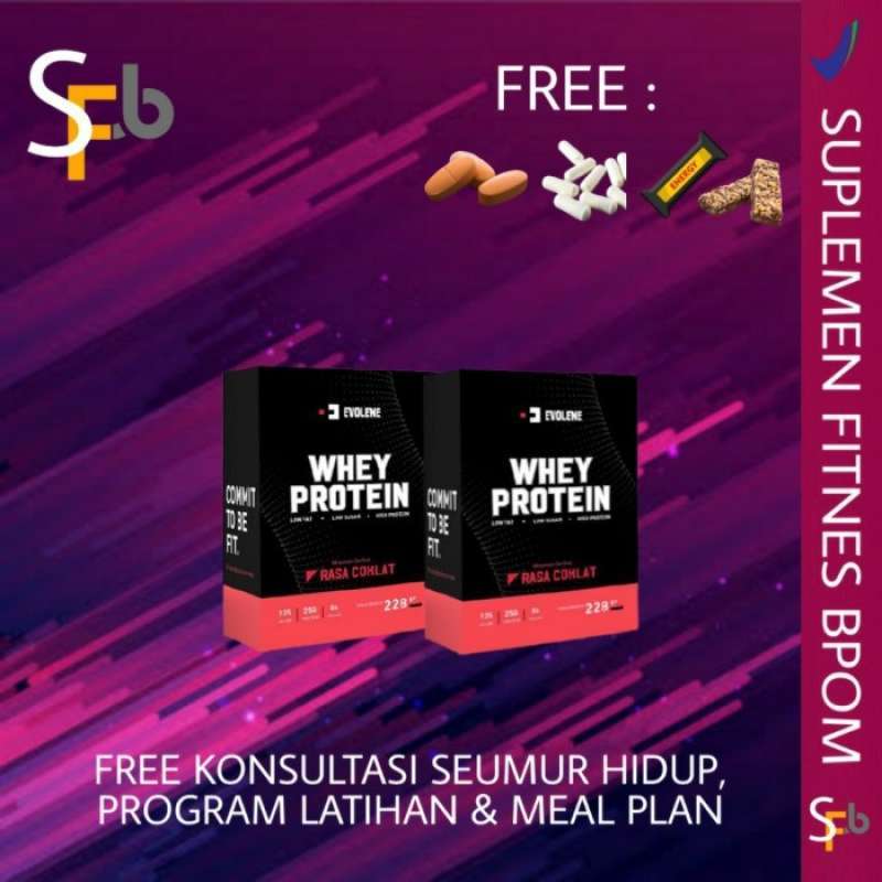 Promo Evolene Whey 6 Sachet Suplemen Susu Fitnes Fitness Tinggi Protein ...