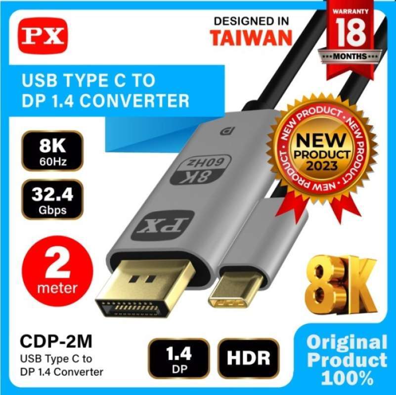 Promo Kabel Usb Type C Converter To Display Port Laptop Ke Tv 8K Px Cdp ...