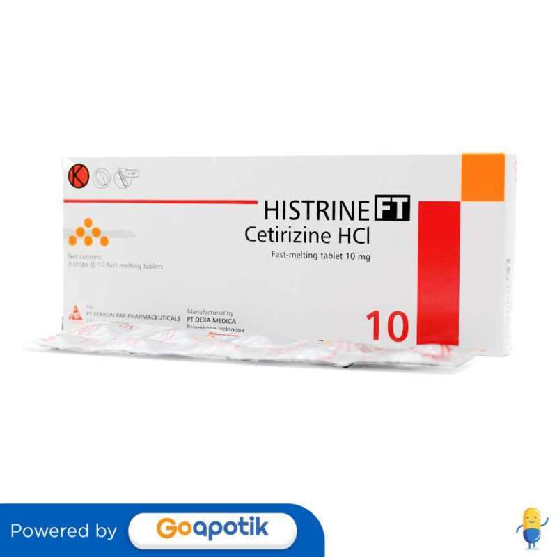 Jual HISTRINE FT 10 MG BOX 30 TABLET di Seller Apotek Melawai 18 ...