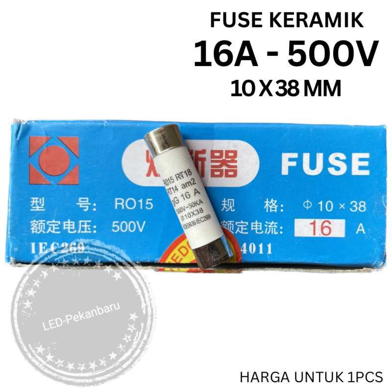 Jual Fuse Keramik 10x38 1a 2a 3a 5a 8a 10a 16a 20a 25a 32a 10x38mm 500v ...