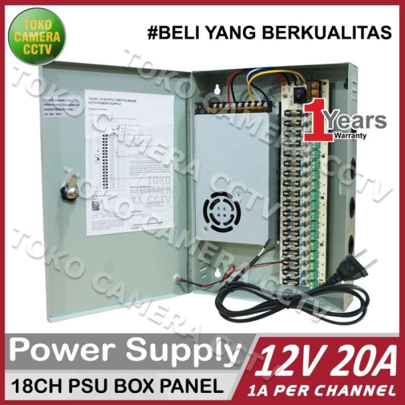 Promo POWER SUPPLY CCTV 12V 20A PSU BOX PANEL BERGARANSI Diskon 23% di ...