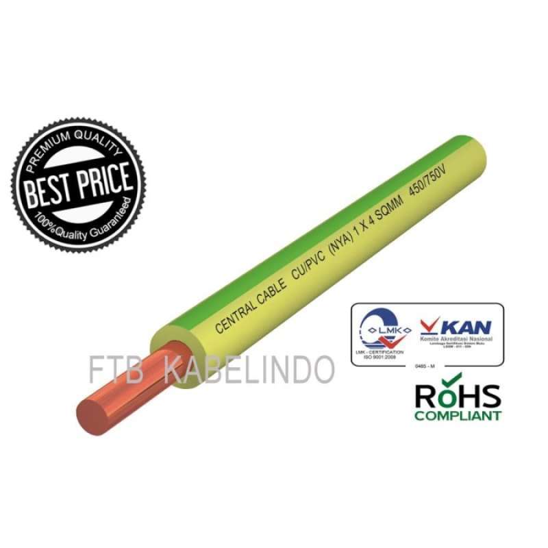 Promo KABEL NYA 4 Sqmm - SNI CENTRAL KABEL 50 METER LMK Diskon 23% di ...